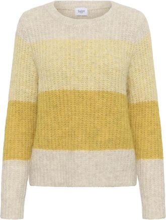 Saint Tropez Femme, Pulls, Multicolore, Taille: 46 FR Pull jaune chiné
