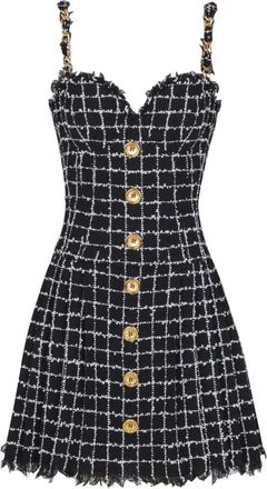 Balmain Robe Balmain en tweed avec cha&icirc;ne