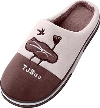 Generic Pantoufles chaudes pour la maison, confortables, en velours, chaussures chaudes, semelle souple, chaussures dhiver en peluche, pantoufles antid&eacute;rapant