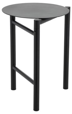 Zone Denmark Disc Stool, Hocker aus Stahl, Kleiner Schemel/Trittschemel für Kinder und Erwachsene, Tritthocker, 33 x 45 cm, Schwarz