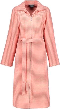 Caw&Ouml; Damen-Bademantel mit Zipper, extraleicht 5317 Farbe Koralle Gr&ouml;&szlig;e 40 Rei&szlig;verschluss Einfarbig