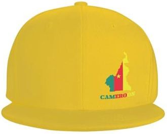 Generic Drapeau du Cameroun Carte du Cameroun Homme Femme Chapeaux Pare-Soleil Snapback Casquette De Baseball R&eacute;glable Snapback Chapeau pour Golf P&ecirc;che Hip Po