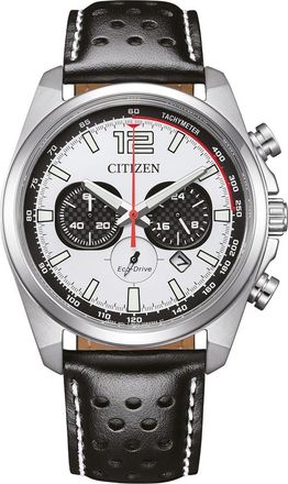 Citizen Eco-Drive Chronograph Schwarz/Wei&szlig; Herrenuhr CA4640-09A