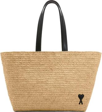 Ami Femme, Sacs, Beige, Taille: ONE Size Tote Bag
