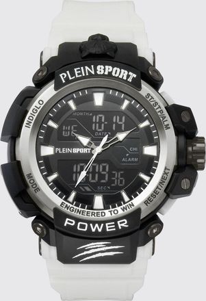 Plein Sport Gro&szlig;e Combat Uhr aus Stahl und Silikon