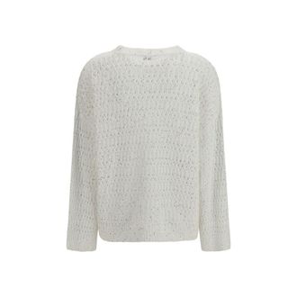 Brunello Cucinelli Womens White Silk Sweatshirt Clothing