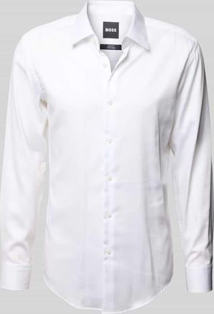 HUGO BOSS Slim Fit Businesshemd aus reiner Baumwolle Modell H-HANK KENT-C1