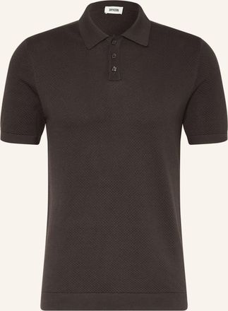 Drykorn Drykorn Strick-Poloshirt Triton Regular Fit braun