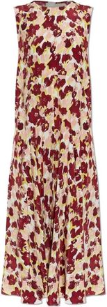 Marni Femme, Robes, Rouge, Taille: 40 FR Robe Maxi en Soie Imprim&eacute; Bouquet Secret