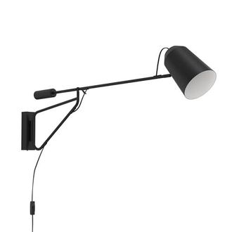 Eglo Applique murale int&eacute;rieure Loreto 1, luminaire dint&eacute;rieur orientable avec bras articul&eacute;, lampe de lecture, &eacute;clairage pour salon, chambre et bureau, m&eacute;