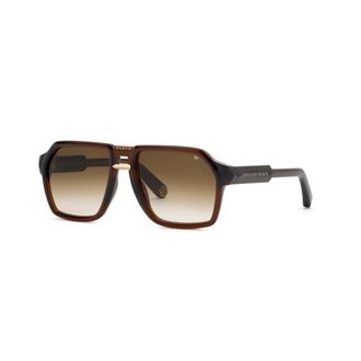 Philipp Plein Spp203M 0G34 Sonnenbrille - - Accessories - Herren - Braun - 58 MM