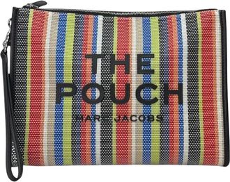 Marc Jacobs Femme, Sacs, Multicolore, Taille: ONE Size Stripe Mesh Large Pouch