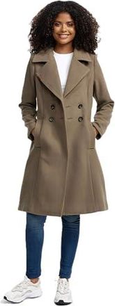 Navahoo Manteau trench pour femme, veste dhiver, manteau dhiver B661, Marron pierre, 3XL