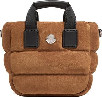 Moncler Moncler Caradoc Micro Suede Tote Bag, Women, Brown, Size: One Size
