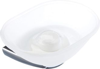 Spirella Zubehör Wand Darwin Seifenschale Chrom/Glas 1204727, Weiß, Estandar