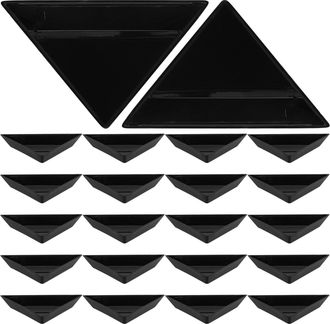 BESTONZON 30 St&uuml;ck Dreieckiges Perlen und Strass Sortierbrett aus Kunststoff Stapelbarer Organizer f&uuml;r Schmuckherstellung Diamantkunst Zubeh&ouml;r und Nagelkunst Ko