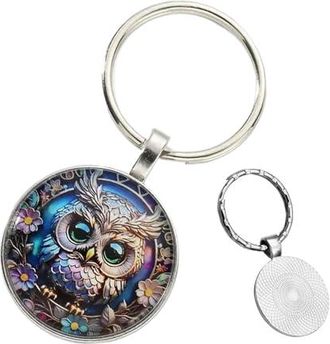 Generico Avec hibou en m&eacute;tal - avec en m&eacute;tal, accessoire pour bijoux avec pendentif pour sac &agrave; dos, pendentif d&eacute;coratif exquis portable | cadeau pour lorganisa