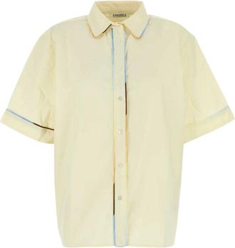 AMOTEA Amotea, Femme, Blouses et Chemises, Jaune, Taille: 38 FR Manu Shirt