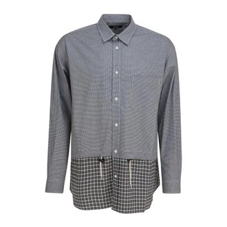 Comme Des Gar&ccedil;ons Chemise &agrave; carreaux superpos&eacute;s - Homme - Chemises - Bleu - Taille: M