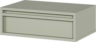 Selsey Nachttisch Beistellschrank Beistelltisch Nachtschrank 50 cm H&auml;ngend mit Schublade Salbeigr&uuml;n Evo