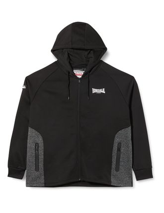 Lonsdale Herren Saltash Kapuzenjacke, Schwarz/Marl Anthracite, XXL