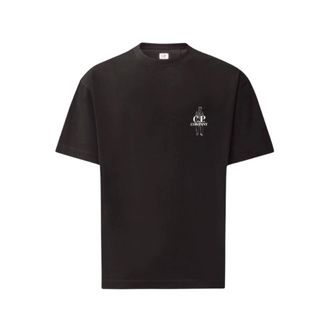 C.P. Company C.p. Company, Homme, Tops, Noir, Taille: S T-shirt en jersey 30/1