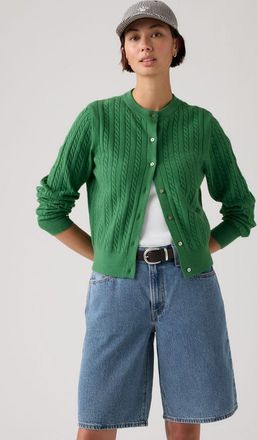 Levi's Supersoft Crewneck Cardigan - Femme - Vert / Pine Green - XS
