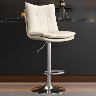 Generic GIZNXBA Barhocker Leder Drehbare Barstuhl In Thekenh&ouml;he Mit R&uuml;ckenlehne Drehbarer Fr&uuml;hst&uuml;ckshocker Tresenhocker K&uuml;che Mit Metallfu&szlig; Barhocker F&uuml;r Essz