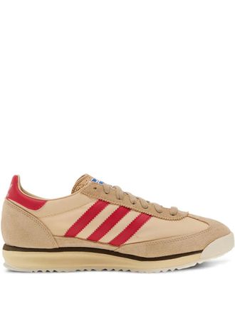 adidas baskets SL 72 à 3 bandes signature - Marron