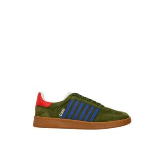 Dsquared2 Low-Top Sneaker mit Kontraststreifen - - Shoes - Herren - Gr&uuml;n - 39 EU