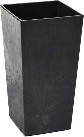 HowHomely Blumentopf Schwarz 68 x 35 x 35 cm Pflanzk&uuml;bel Gro&szlig; Au&szlig;en - Blumenk&uuml;bel mit Pflanzk&uuml;bel Einsatz - Pflanzk&uuml;bel Rechteckig Betonoptik f&uuml;r Wohnzimmer ode