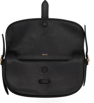 Bally Womens Beckhett Bag Black Bovine Leather Shoulder