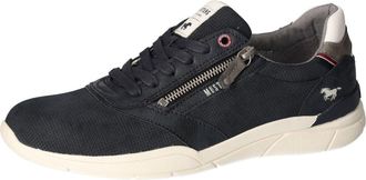 Mustang Jeans Herren Cooler Sneaker leichte rutschfeste Sohle Rei&szlig;verschluss 4138-311, Gr&ouml;&szlig;e:42 EU, Farbe:Blau
