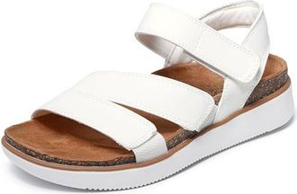 Skechers Sandales pour Femme pour Un Confort accru, Blanc Opulenter Garten, 35 EU