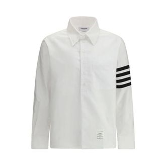 Thom Browne Homme, Chemises, Blanc, Taille: S Cotton Dress Shirt