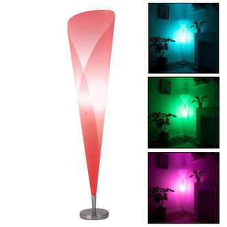 Globo Lighting Stehlampe Stehleuchte Deckenfluter LED RGB Farbwechsler mit Fernbedienung, Memory Funktion, Dimmbar, E27-Fassung, Wohnzimmerlampe Schlafzimmer