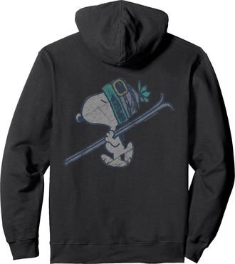 Peanuts Xmas Snoopy Skifahren Winter Sport Retro Vintage 90er Jahre Pullover Hoodie