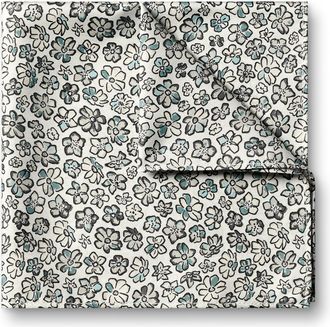 CHARLES TYRWHITT Einstecktuch aus Seide mit floralem Muster - Elfenbeinfarben