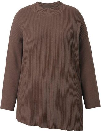 Miamoda Strickpullover Pullover l&auml;ssige Passform asymmetrischer Saum