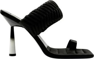 Gia Borghini Femme, Chaussures, Noir, Taille: 40 EU Rosie Satin Sandales