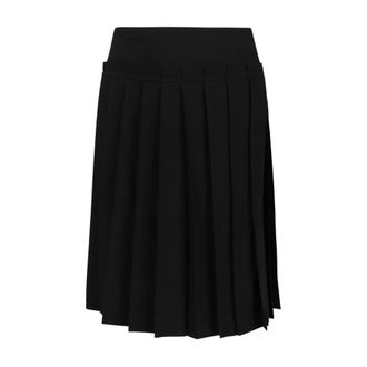 Ami Plissierter Midi-Wollrock - - Skirts - Damen - Schwarzk - S