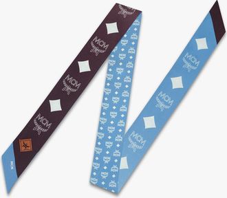 MCM Petite Wendeschal aus Bio-Seide mit Monogramm-Print