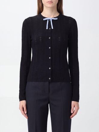 Marni Cardigan coupe slim en laine et soie avec d&eacute;tail naud