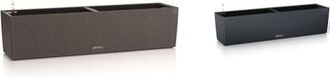 Lechuza BALCONERA Stone 80 graphitschwarz 15662, 79x19x19 cm & BALCONERA Color 80 Pflanzgefäß mit ERD-Bewässerungs-System, Schiefergrau, 79 x 19 x 19 cm