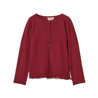 Twinset Gilet en maille viscose - Femme - Pulls - Rouge - Taille: 44 FR