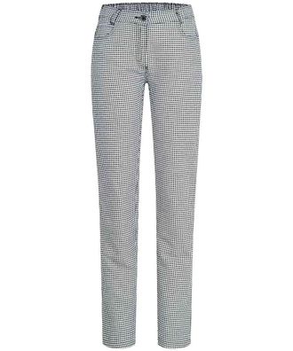 Greiff Greiff Gastro Moda Damen Cuisine Basic Kochhose 5-Pocket-Style Regular Fit Baumwolle Oeko TEX Pepita Schwarz/Weiß 32
