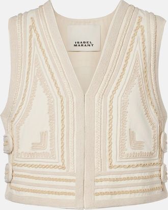 Isabel Marant Gilet Blerina brod&eacute; en coton