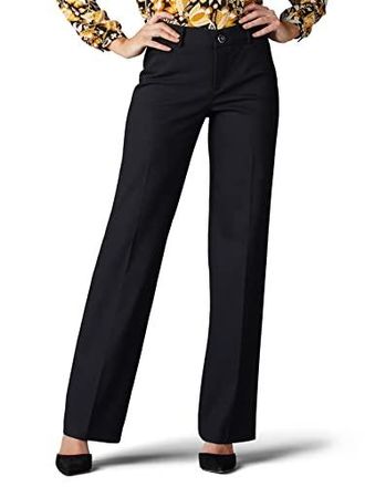 Lee Plus Size Ultra Lux Comfort with Flex Motion Trouser Pant Pantalons, Noir, 54 FR Petite Femmes