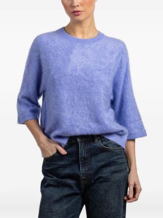 Autumn Cashmere three-quarter sleeve sweater - Bleu