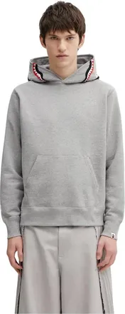 A Bathing Ape A Bathing Ape, Homme, Sweatshirts et sweats &agrave; capuche, Gris, Taille: M Shark Pullover Sweat &agrave; capuche